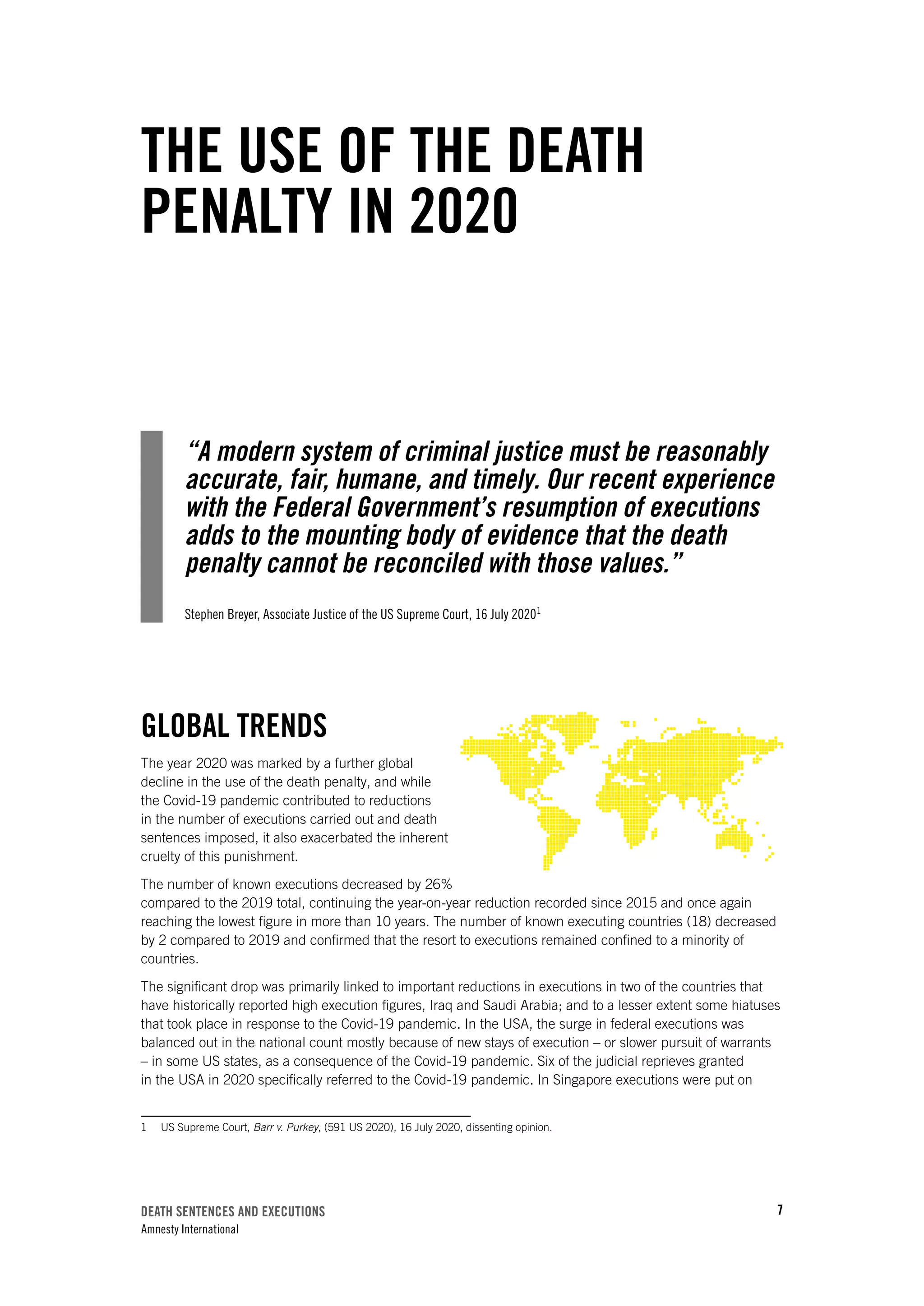 Amnesty International: Death sentences and executions 2020 | PDF