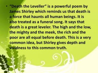 Death the Leveller | PPTX