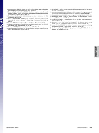 High Income Improves Evaluation of Life But Not Emotional Well-being | PDF