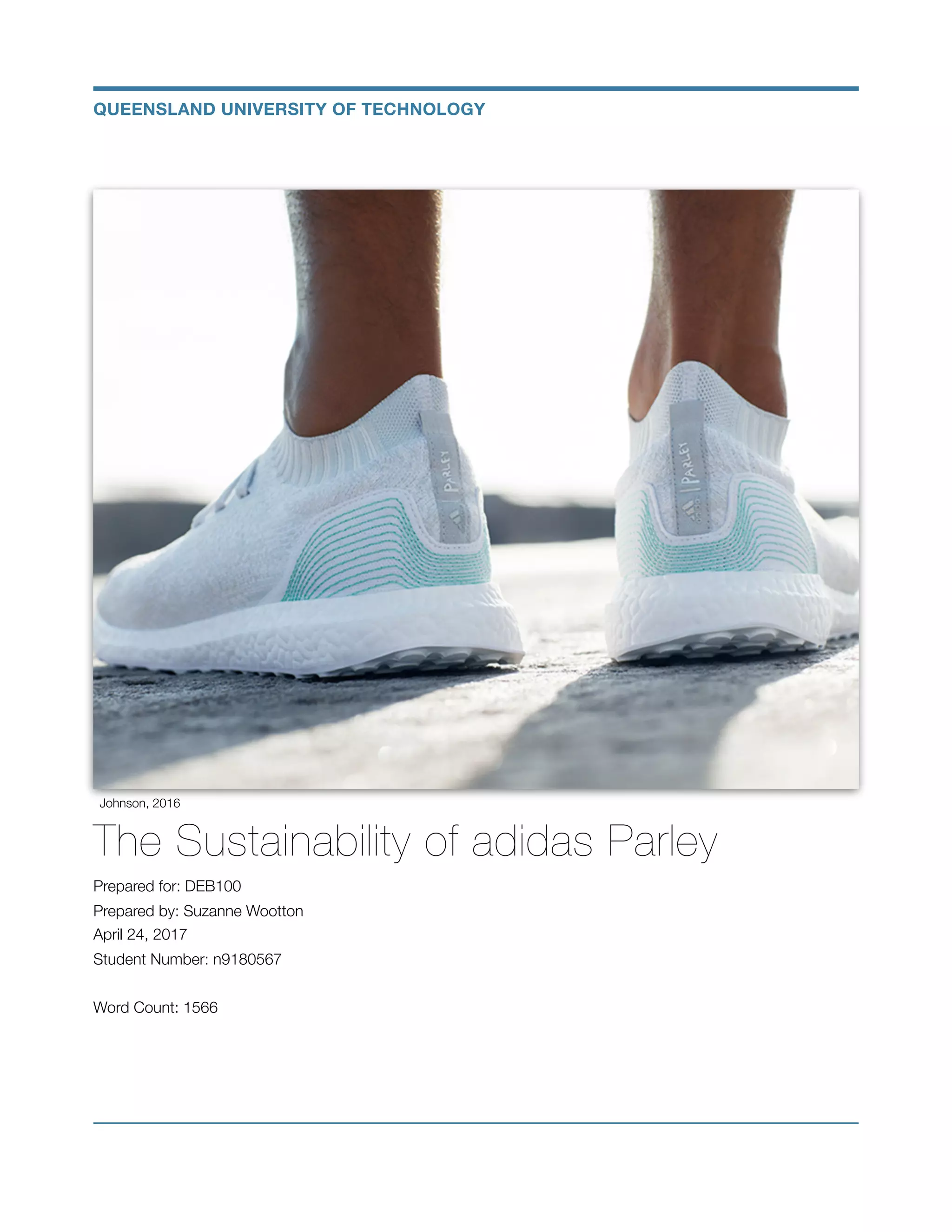 DEB100 Sustainability Analysis of Adidas x Parley | PDF