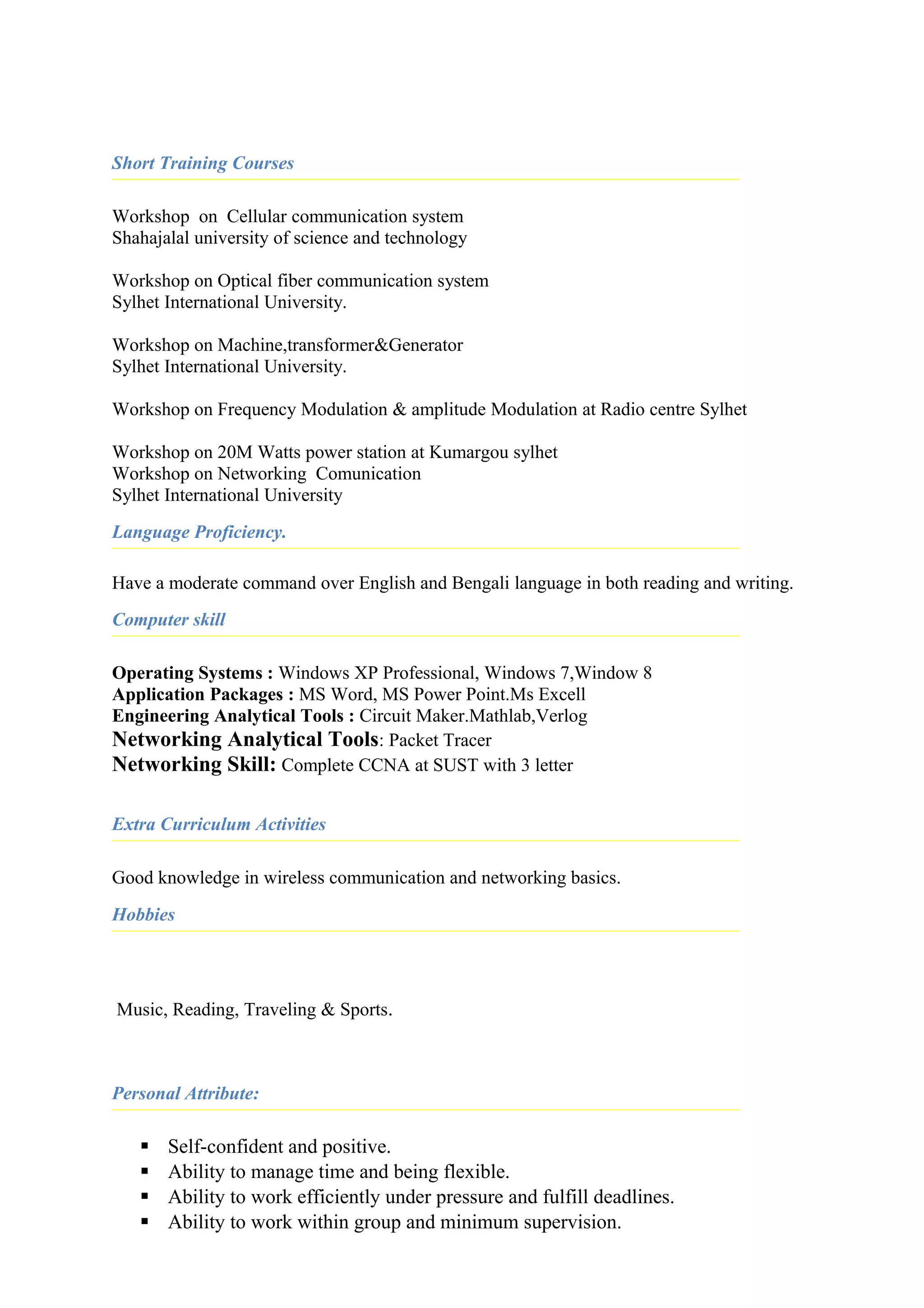 Resume of anup | PDF