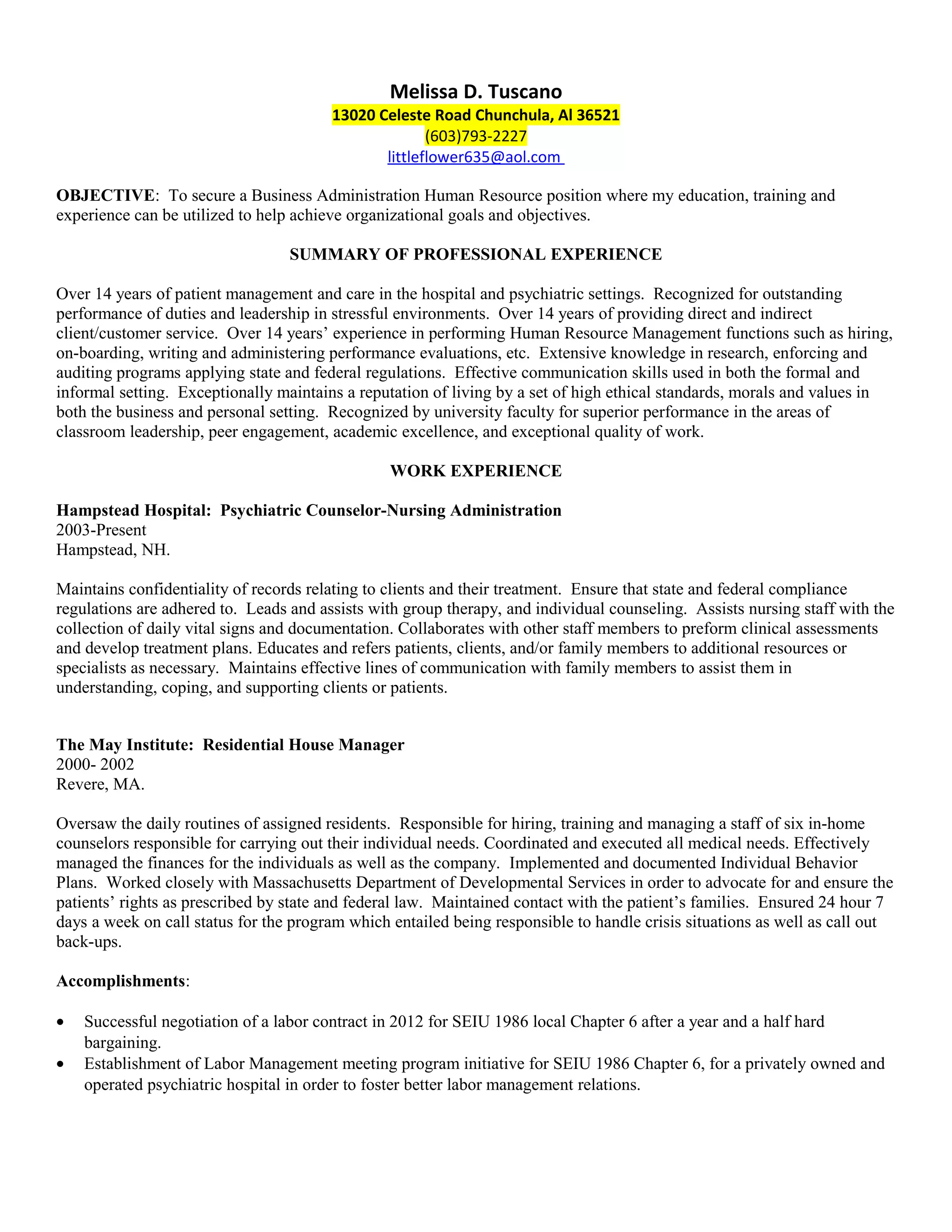 Melissa_Tuscano_Resume_2015 | DOC