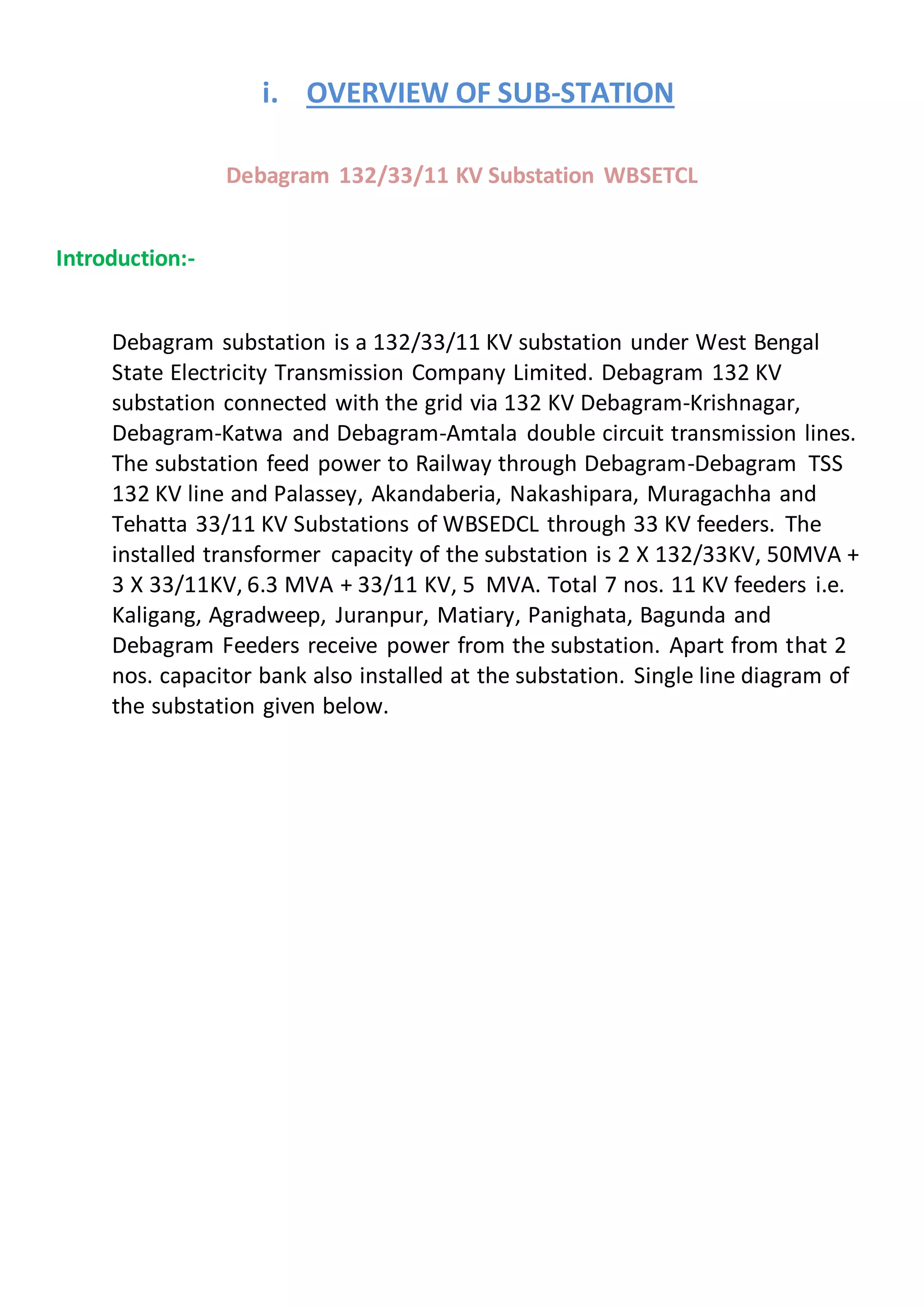 132 kv sub-station, power transmission | DOCX