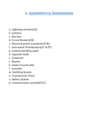 132 kv sub-station, power transmission | DOCX