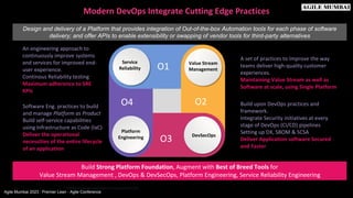Agile Mumbai 2023 | Modern DevOps Solution through Integrated Software Delivery Platform (ISDP ...