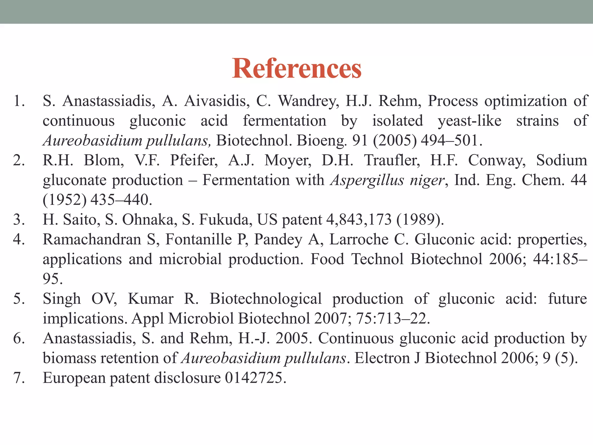 Gluconic Acid: Production and Market | PPTX