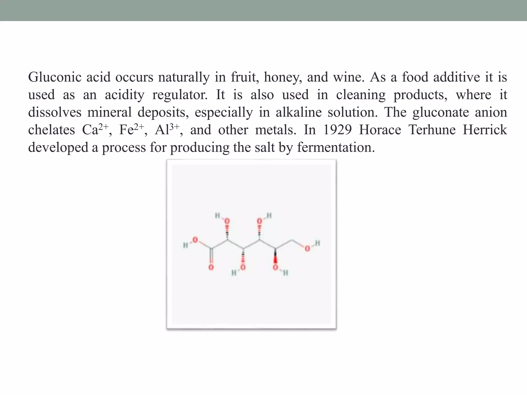 Gluconic Acid: Production and Market | PPTX