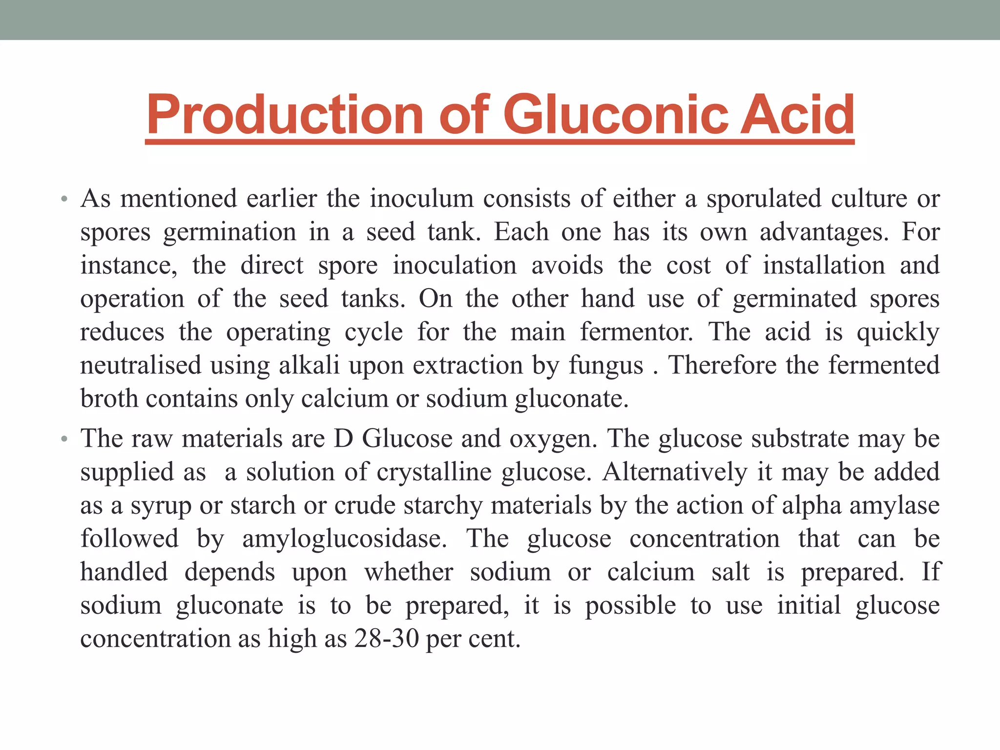 Gluconic Acid: Production and Market | PPTX