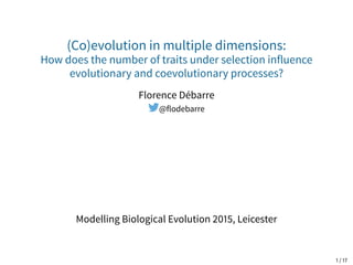 Multidimensional Co-Evolutionary Stability | PPT