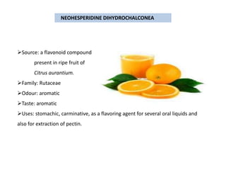 sweetening and coloring agents | PPTX