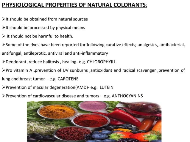 sweetening and coloring agents | PPTX | Chemistry | Science