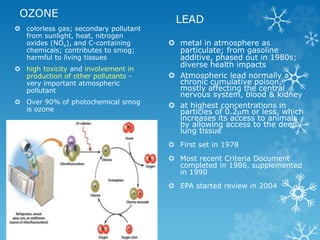 Ambient Concentration of air pollutants and trace gases | PPTX