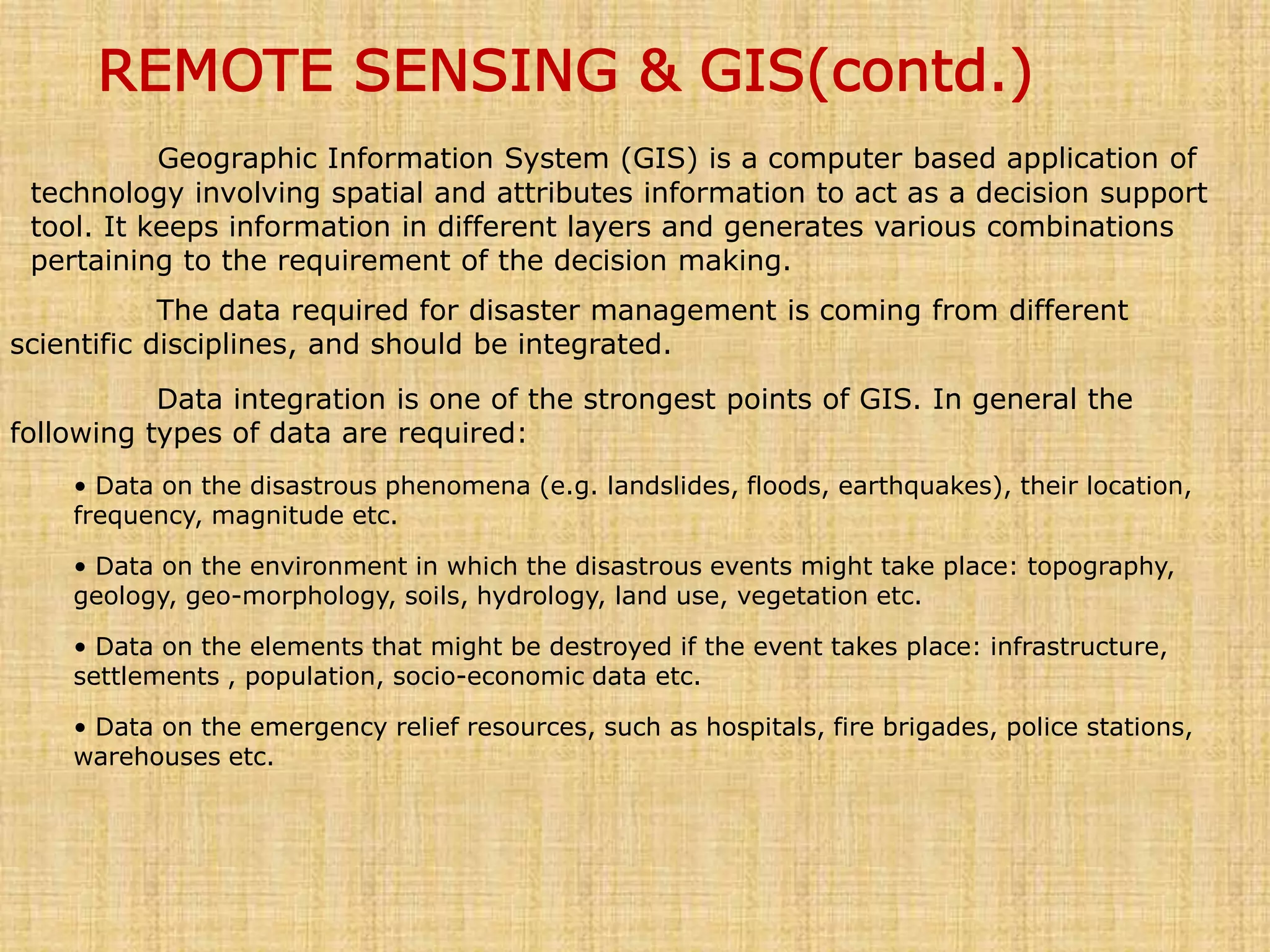 Remote sensing in Disaster management | PPTX