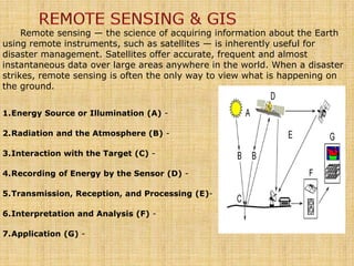 Remote sensing in Disaster management | PPTX