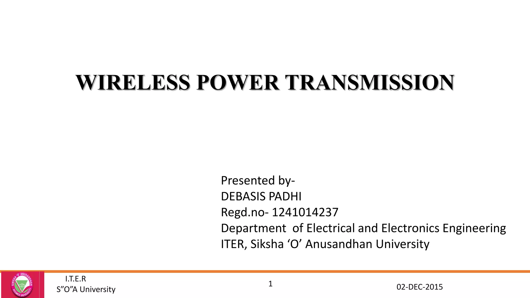 WIreless Power Transmission | PPT