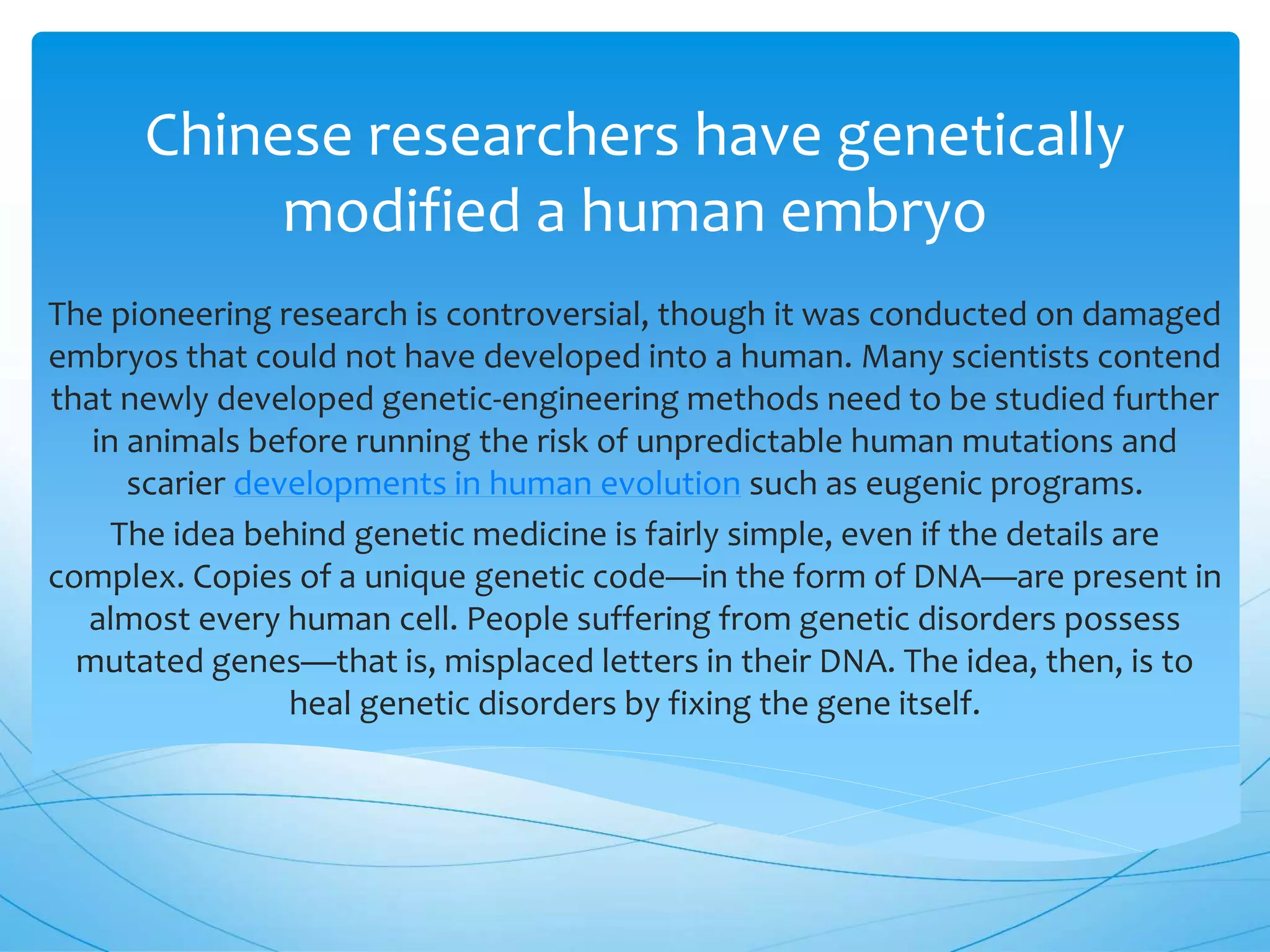 Recent Breakthroughs in Genetic Engineering | PPTX