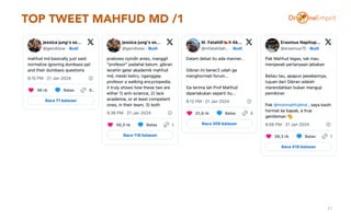 ANALISIS DEBAT KEEMPAT CAWAPRES PEMILU 2024 (21 JANUARI 2024) | PDF