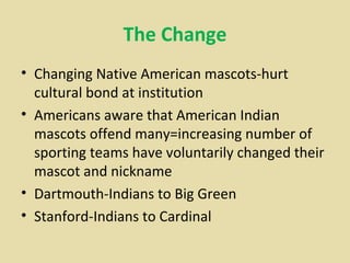 Debatable Topics in SM-Should Native American Mascots be used in Sport ...