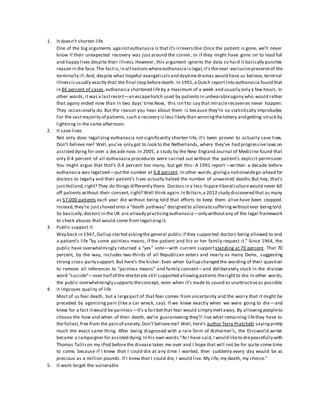 Debate - Pro Euthanasia | DOCX