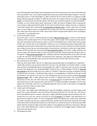 Debate - Pro Euthanasia | DOCX
