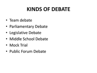 Debate | PPT