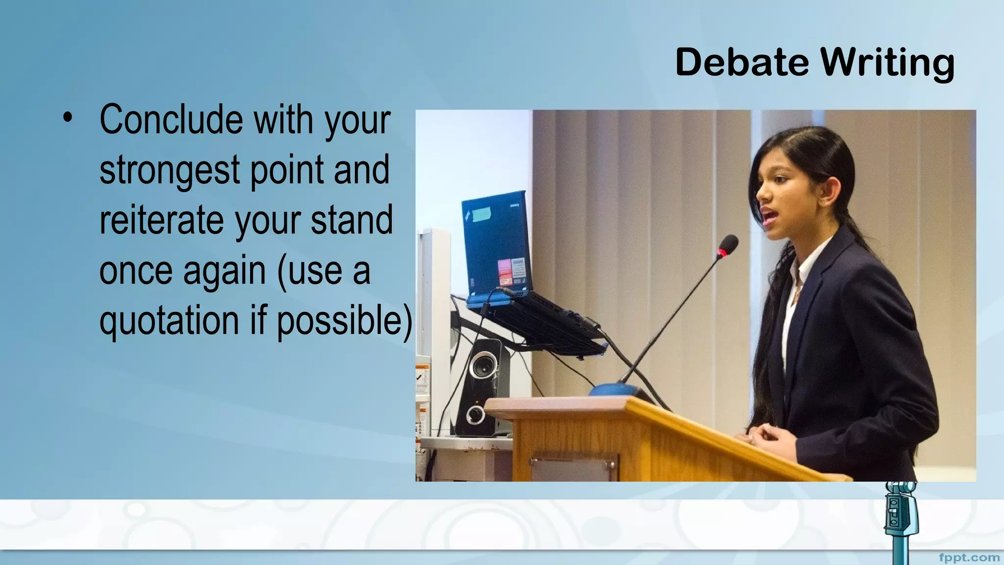 Debate Writing for Class XI & XII | PPT