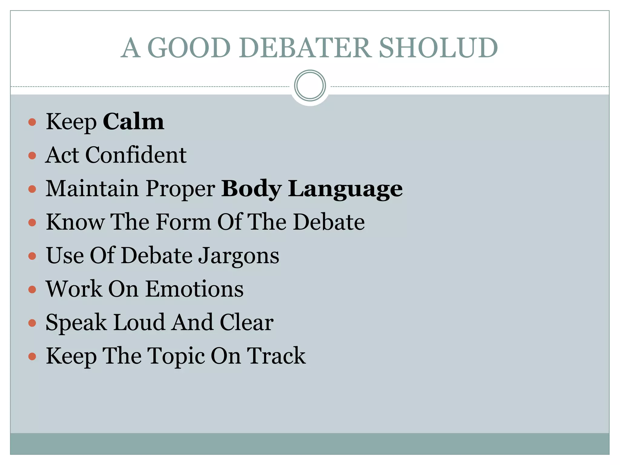 Debate | PPT