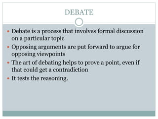 Debate | PPT
