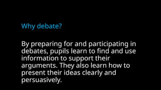 Importance things to remember in debate.pptx | Elections | Politics
