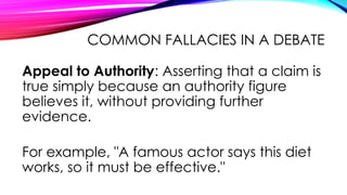 Debate is a process that involves formal discourse. | PPT