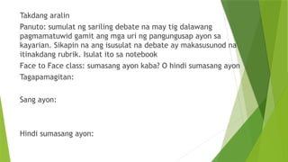 debate FILIPINO PPT DOCS FILE DOWNLOAD FILE | PPT