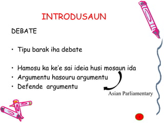 Materia Debate Asian Parliamentary | PPT