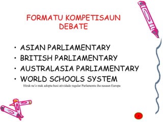Materia Debate Asian Parliamentary | PPT