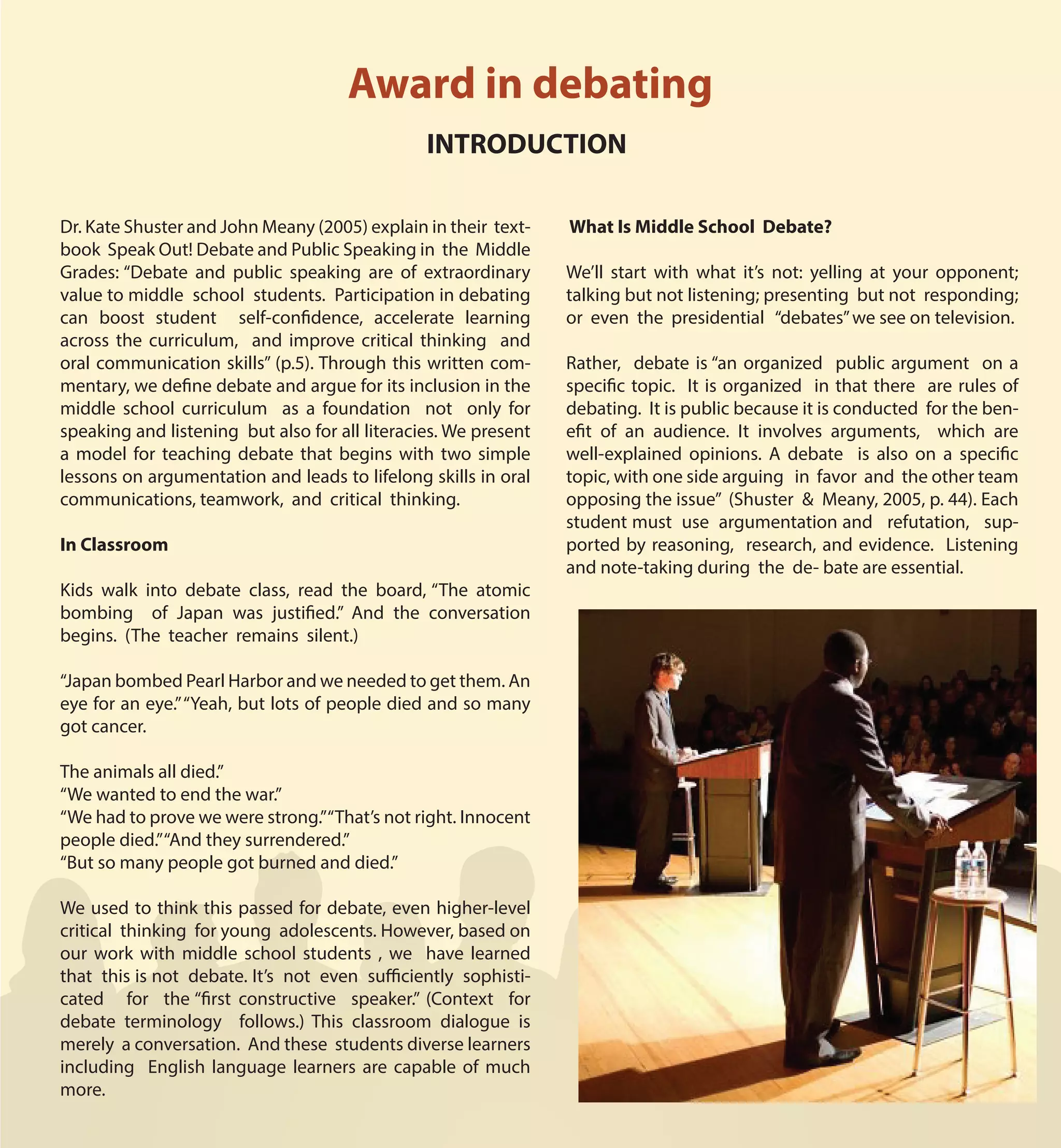 Debate & Public Speaking Skills | PDF