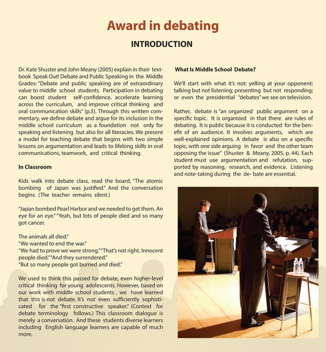 Debate & Public Speaking Skills | PDF