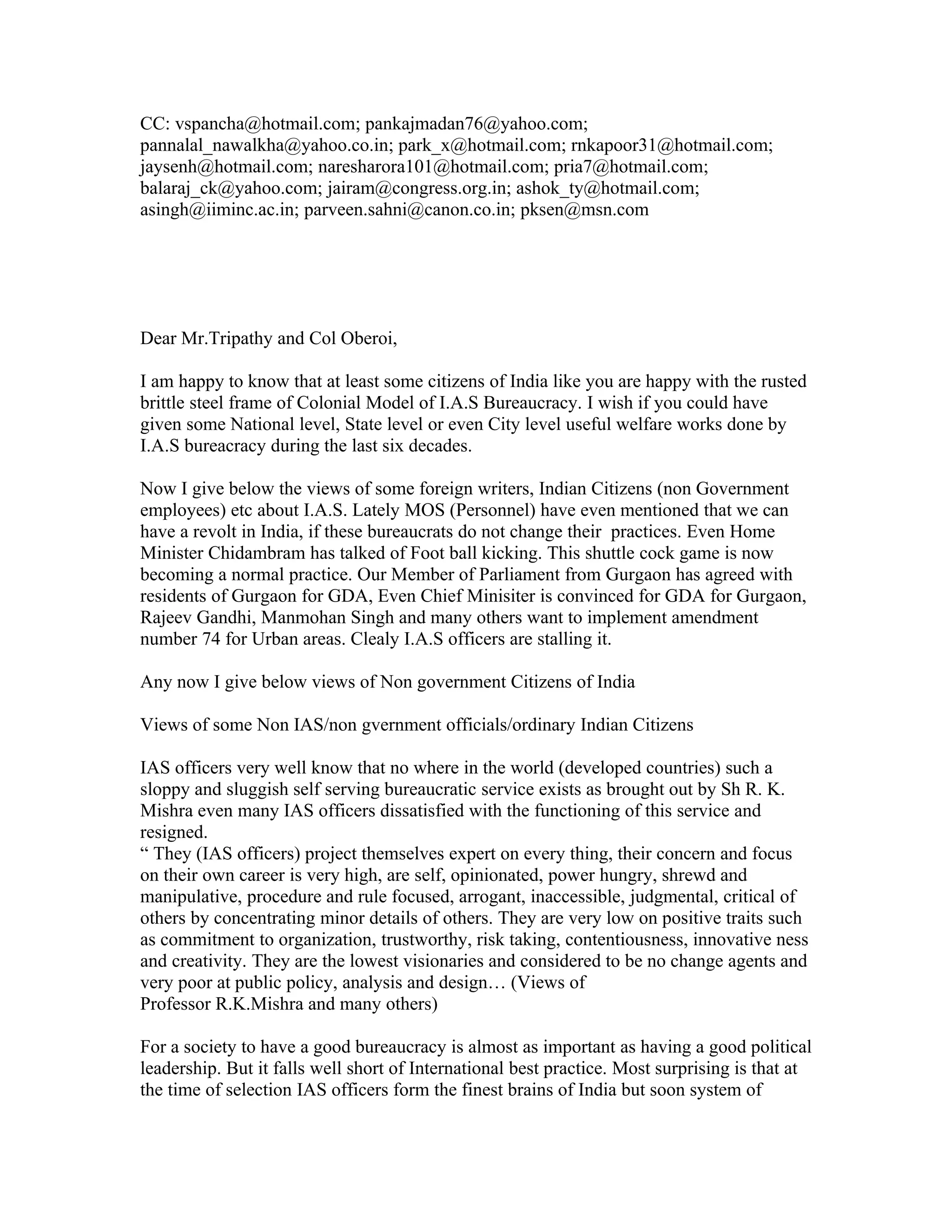 Debate Continuation Of Colonial Model Of IAS In India | DOC