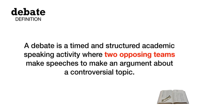 Debate Definition Slides (Up for Debate) | PPT