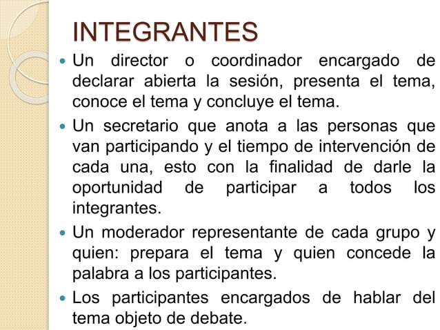 Debate dirigido | PPT