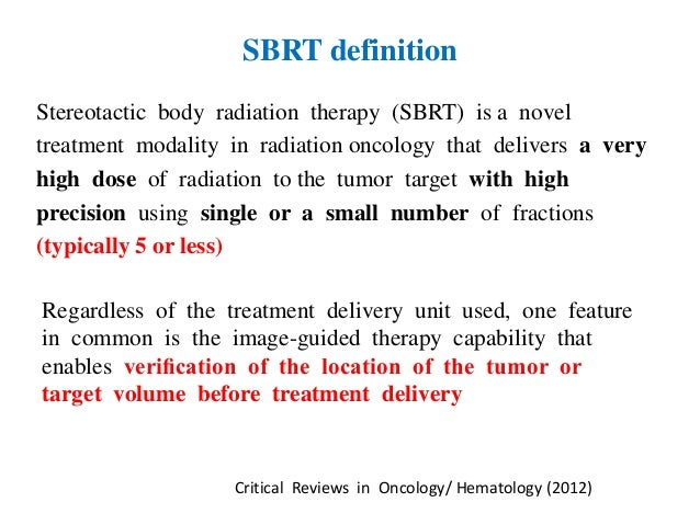 SBRT versus Surgery in Early lung cancer : Debate