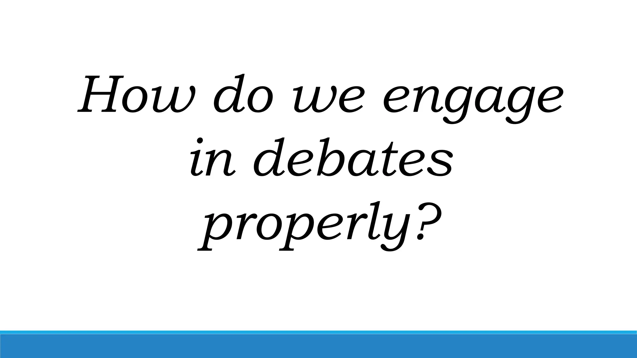 Debate formats-Asian Parliamentary procedure | PPTX