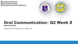 Debate formats-Asian Parliamentary procedure | PPTX