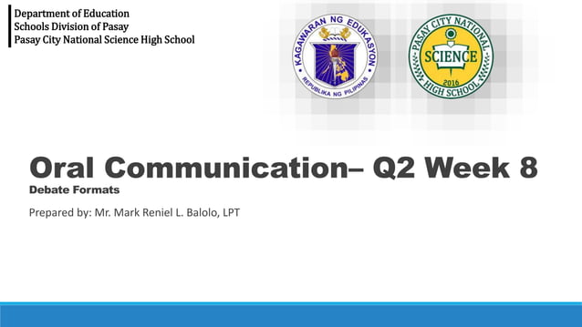 Debate formats-Asian Parliamentary procedure | PPTX