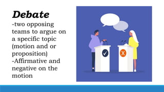 Debate formats-Asian Parliamentary procedure | PPTX