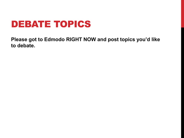 Debate notes and format w rubric | PPTX