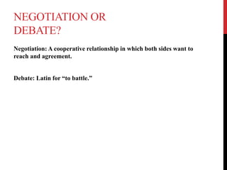 Debate notes and format w rubric | PPTX