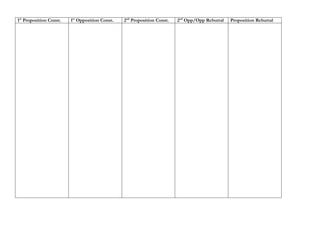 Debate note taking | PDF