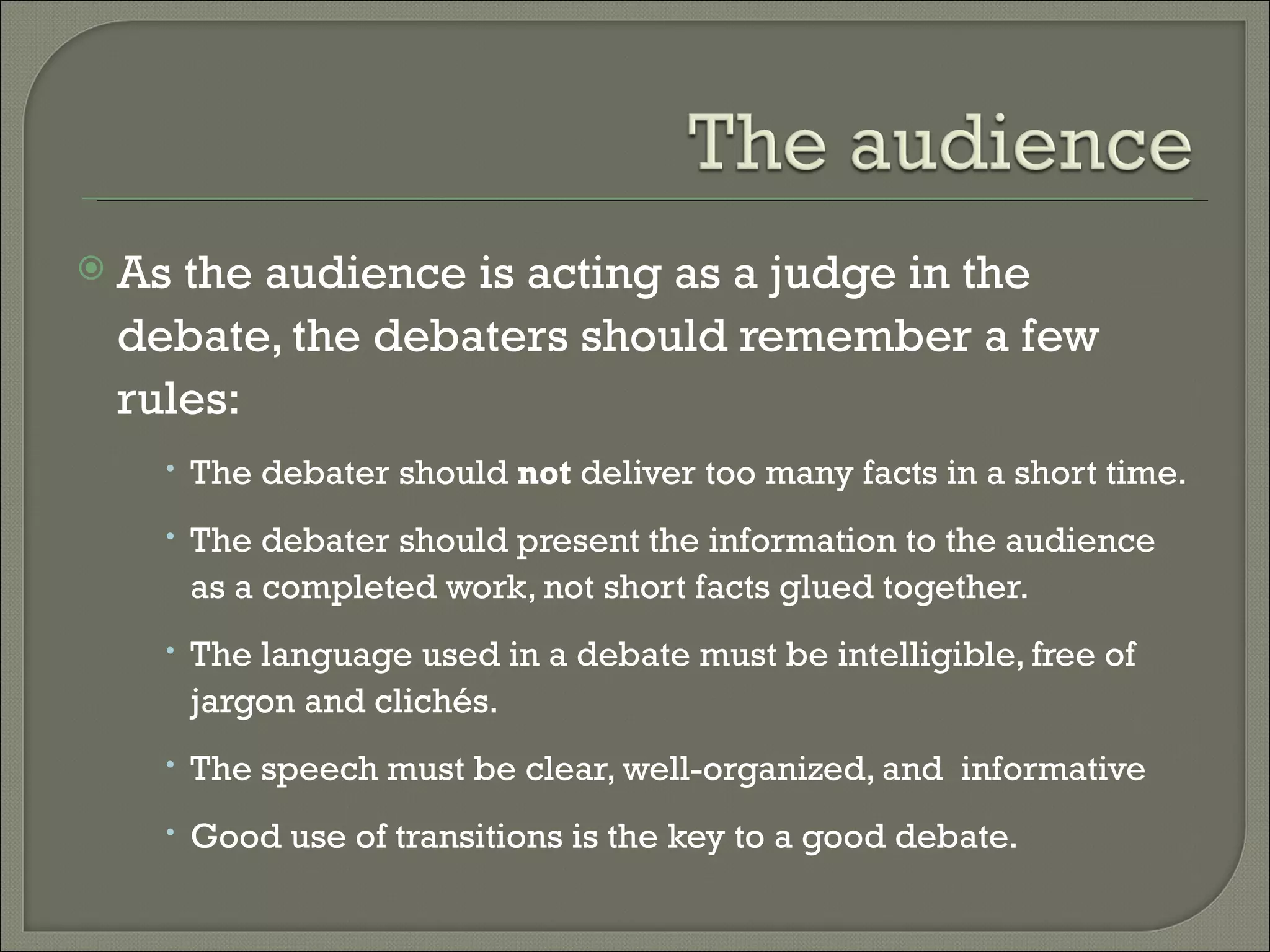 Presentation on Debate | PPT