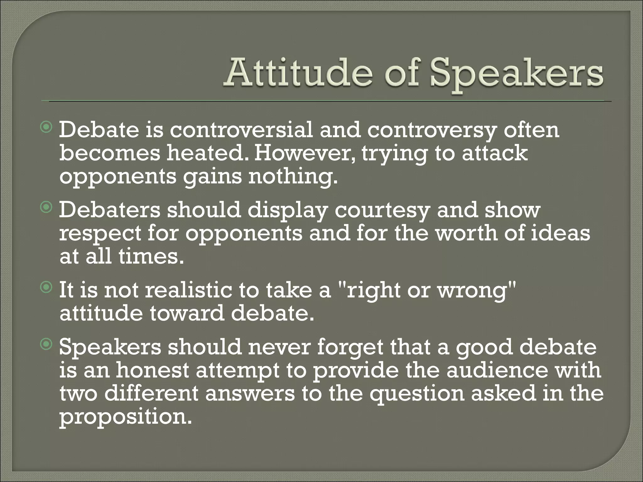 Presentation on Debate | PPT