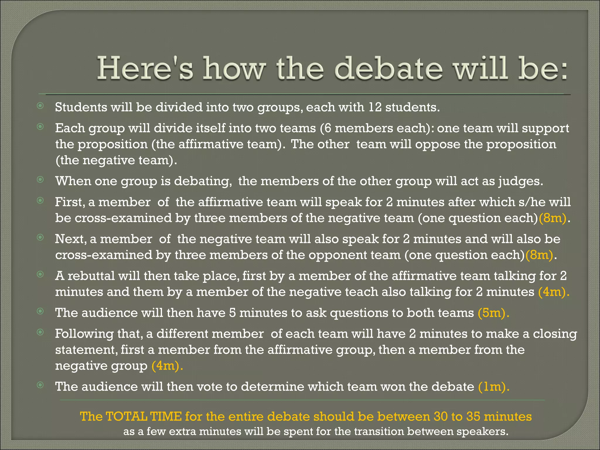 Presentation on Debate | PPT