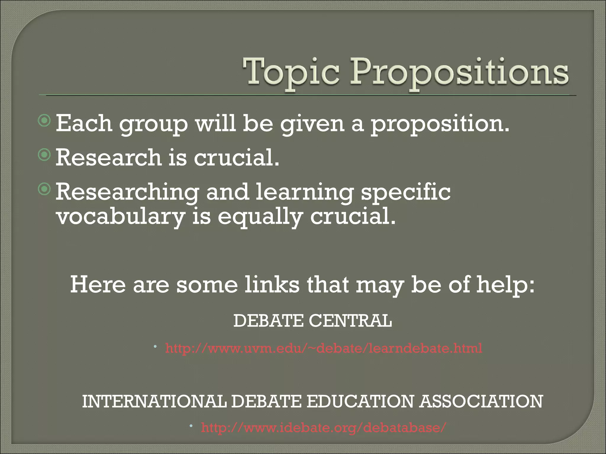 Presentation on Debate | PPT